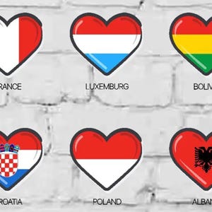 World Flags Heart SVG Bundle: 88 Country Flags (digital Download) - Etsy