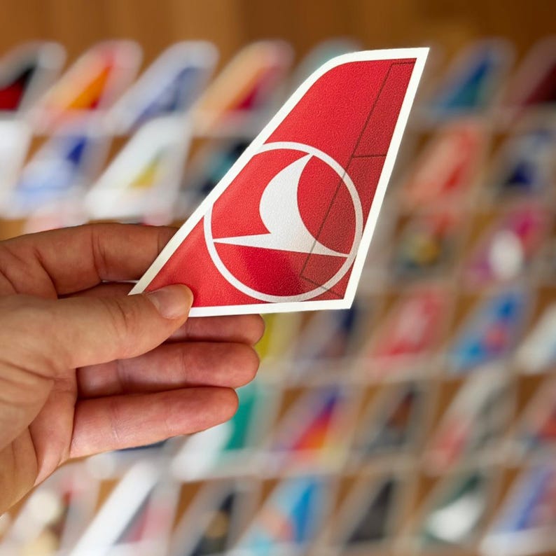 54 Airline Tail Stickers, Airplane Tail Fin Decals, Aviation Stickers ...