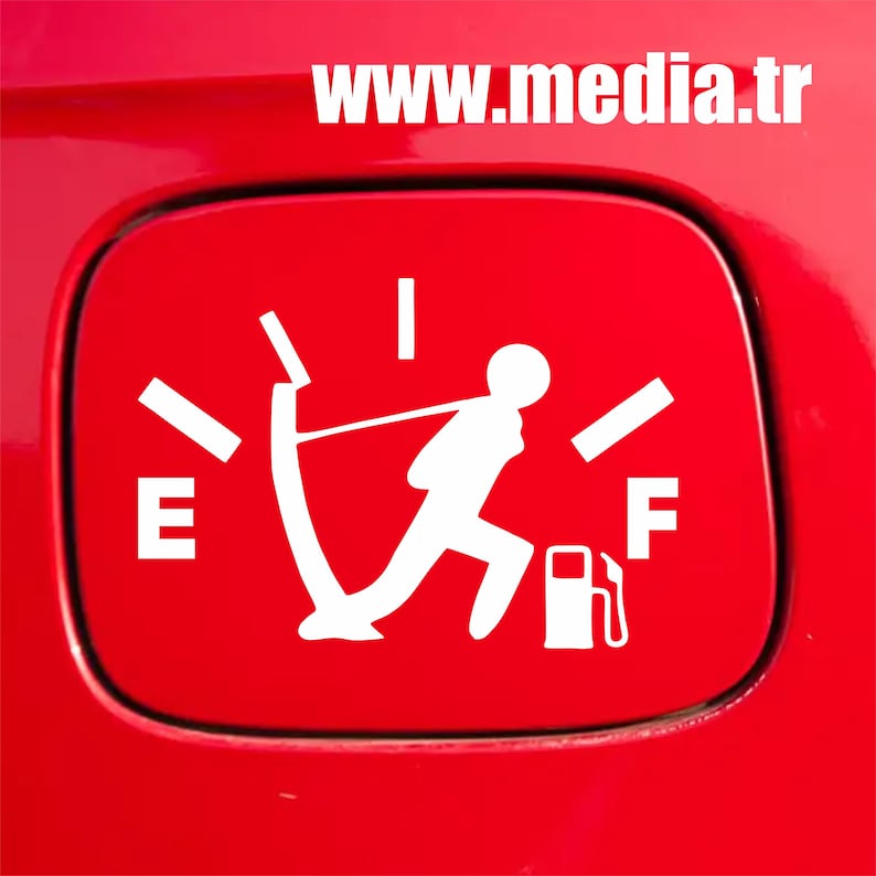 Funny Car Fuel Tank Decal SVG Bundle: Petrol & Electric (digital ...