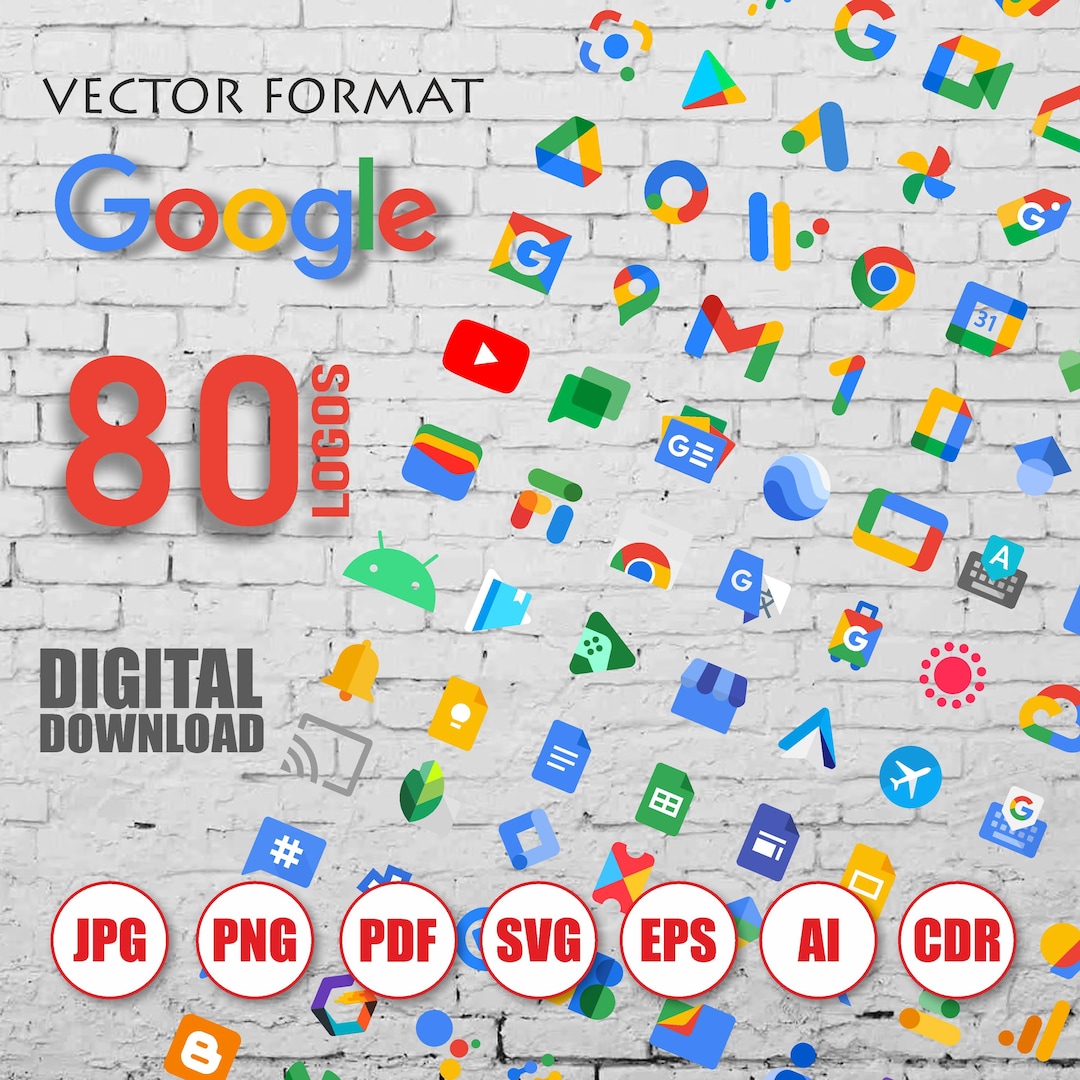 Google Logos Vector Set: Icons for Cricut, Silhouette (digital Download ...