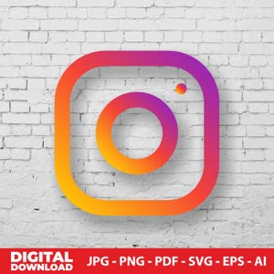 Instagram Logo SVG: Social Media Icon Bundle (digital Download) - Etsy