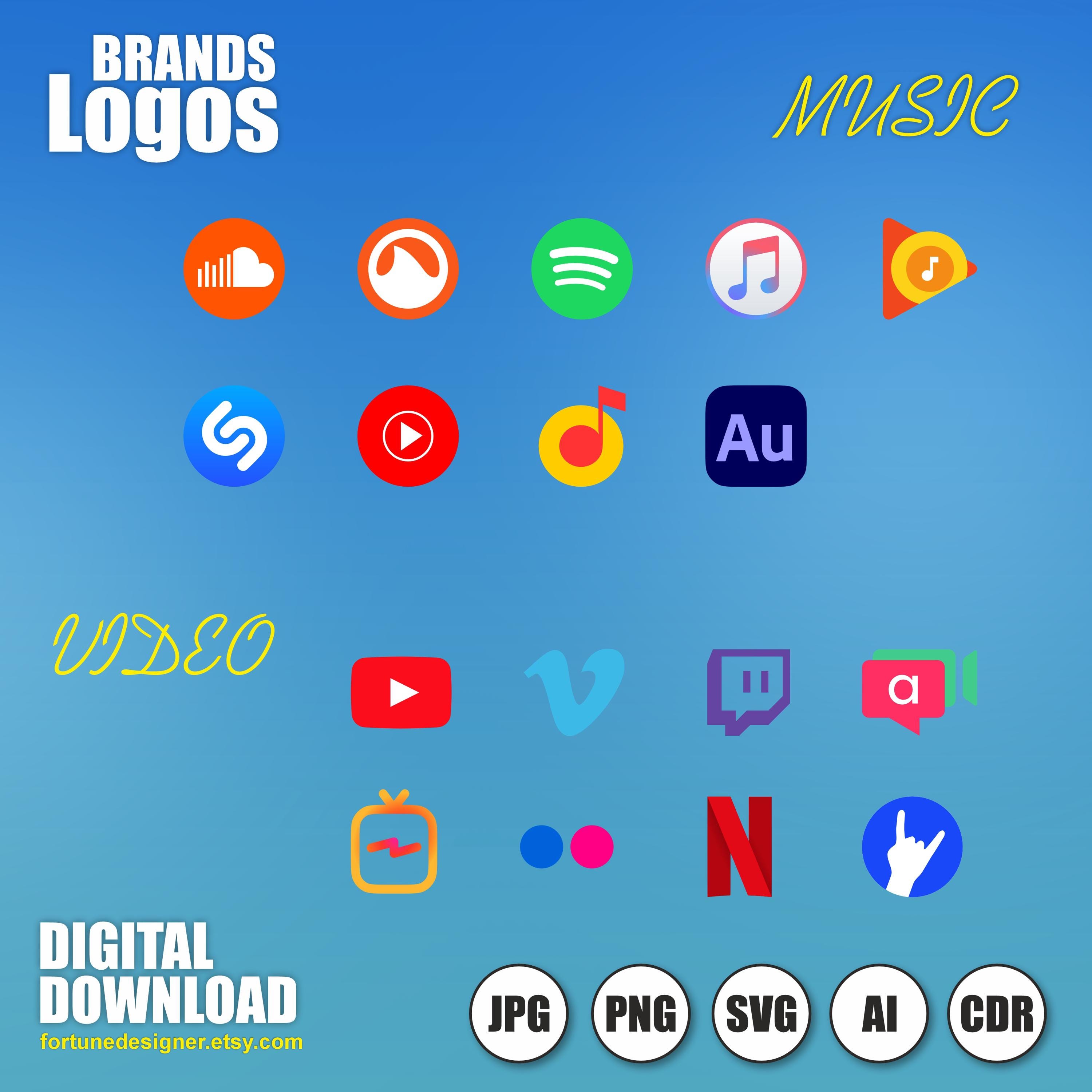 Social Media Icons, Brand Logo Vector, Browsers Logos, Messengers Logos ...