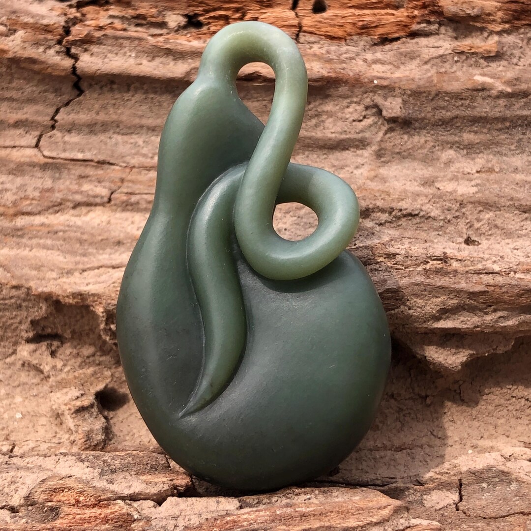 Hand-carved Nephrite Jade Gourd Pendant | Natural Green Amulet From ...