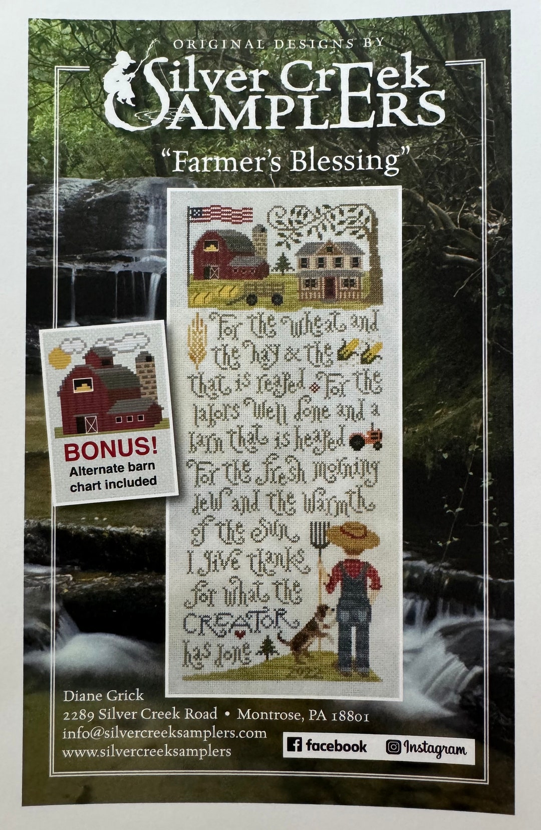 Cross Stitch Pattern farmers Blessing From Silver Creek Samplers. NIP ...