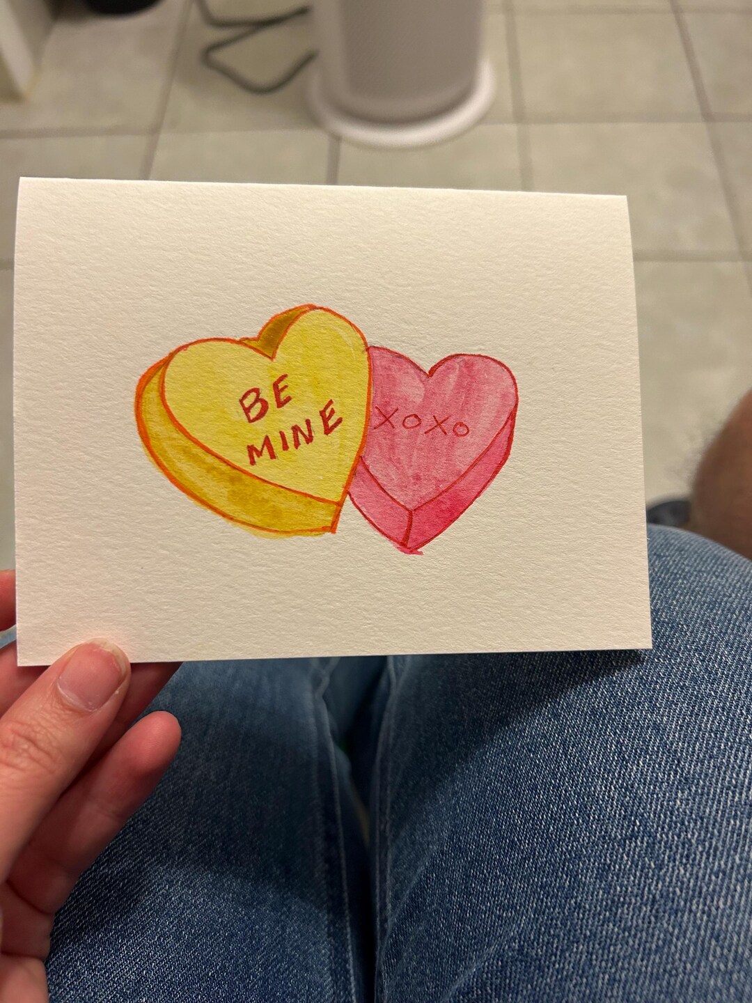 Candy Hearts Valentines Card - Etsy
