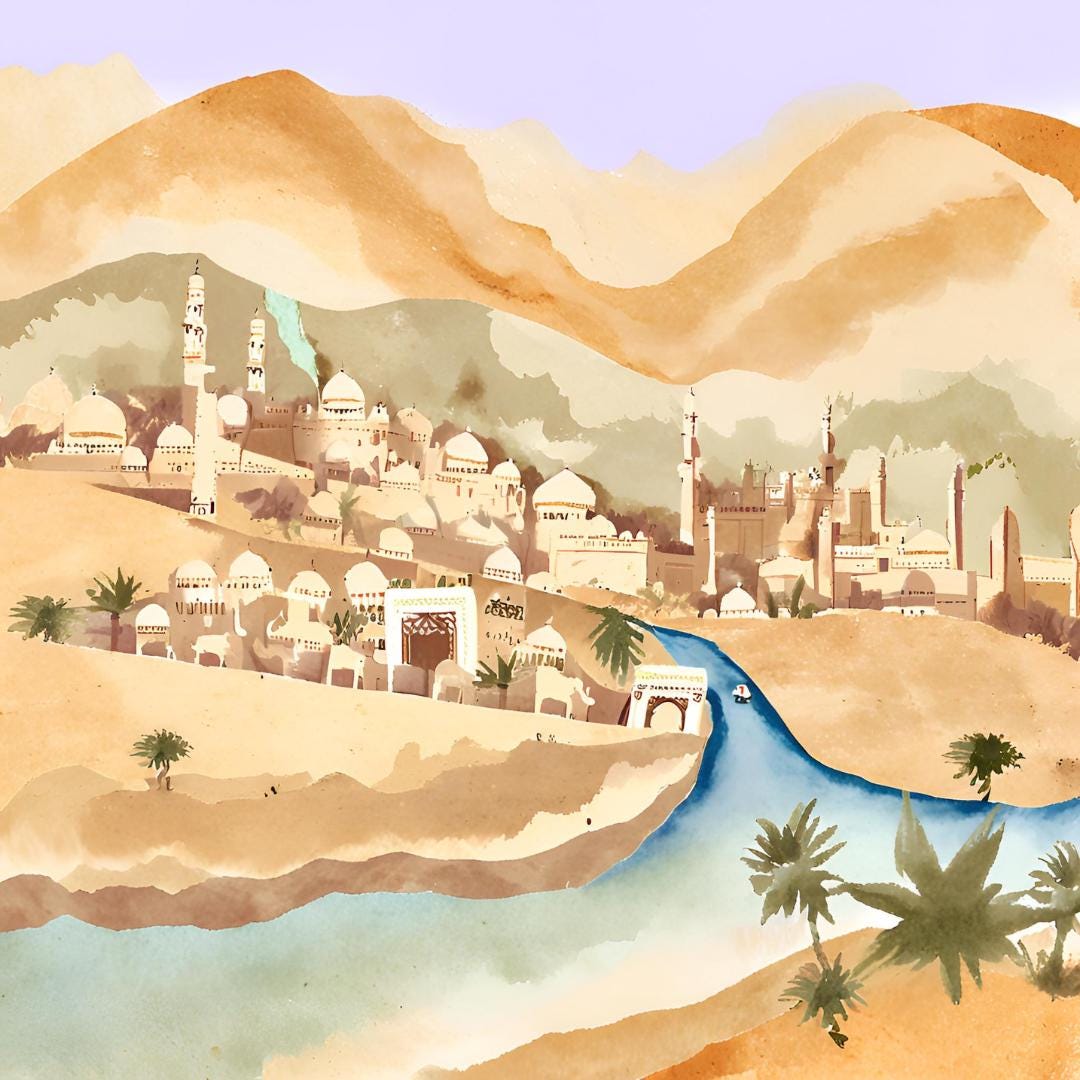 Middle East Watercolor Printable Set, Arabian Decoration Collection - Etsy