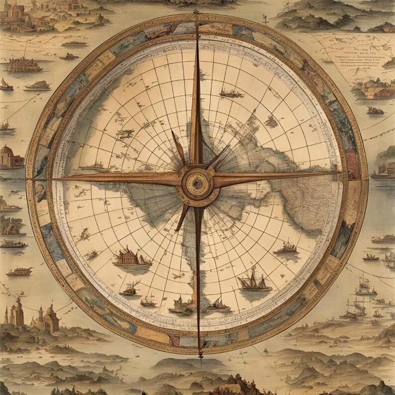 Ancient Maps Printable Set, Exploration Maps Decoration Set, Explore ...