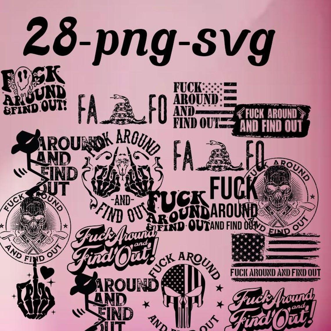 Middle Finger Pattern SVG High-quality Design Elements, Suitable for ...