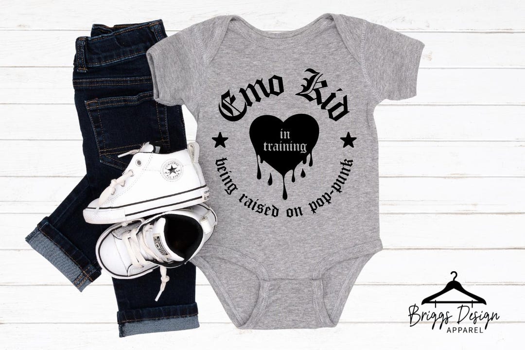 Emo Kid in Training Baby Bodysuit: Alt Parent Funny Infant Outfit - Etsy