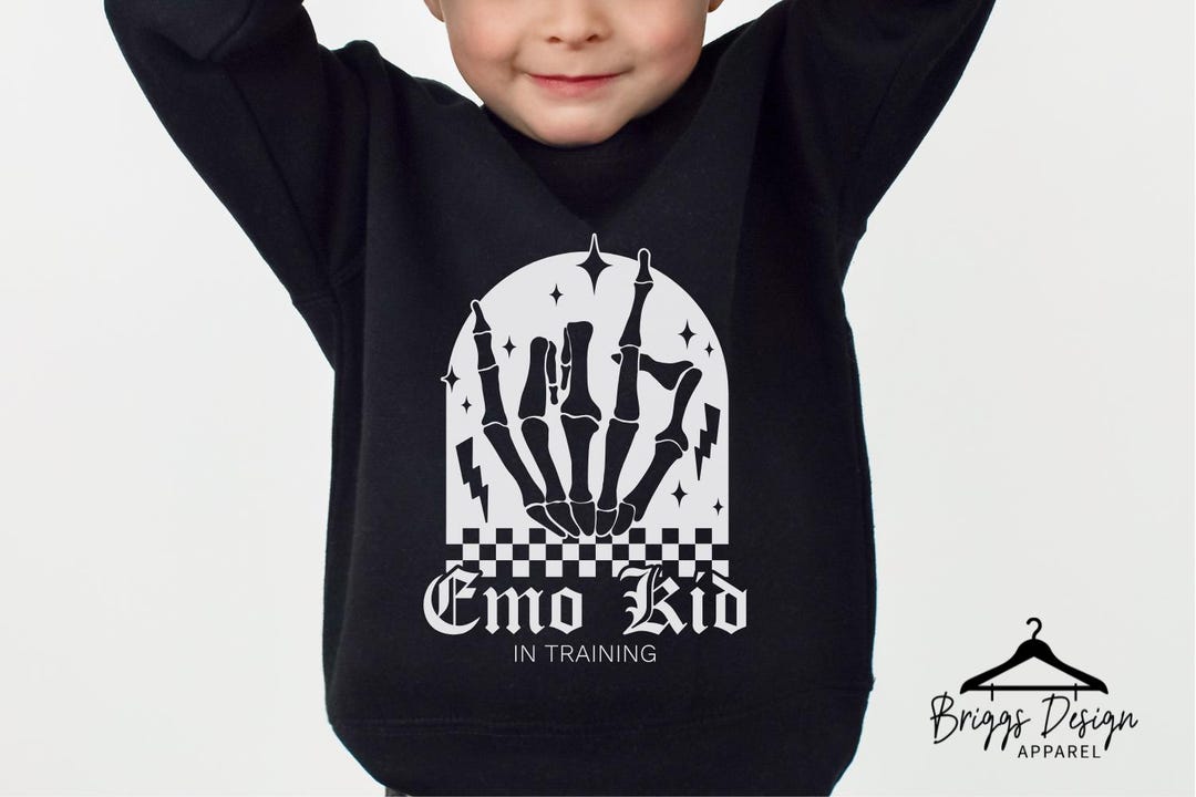Emo Kid in Training Toddler Sweatshirt: Funny Fleece Pullover - Etsy