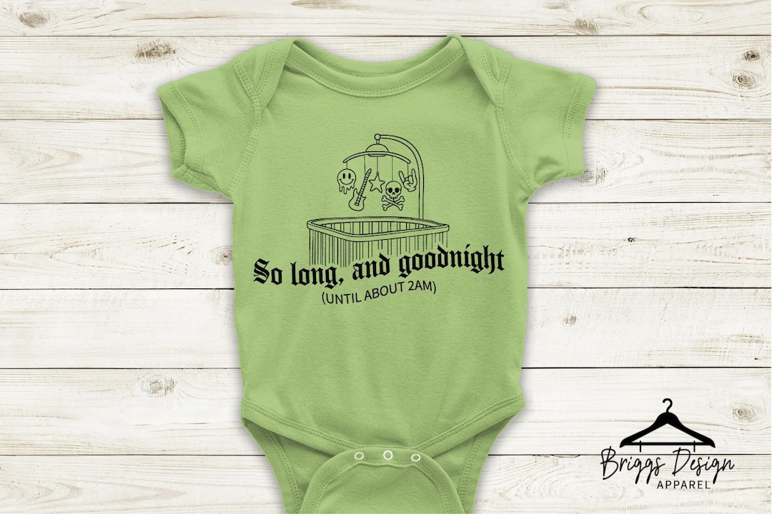 So Long and Goodnight Baby Bodysuit: Elder Emo Punk Rock Newborn Outfit ...