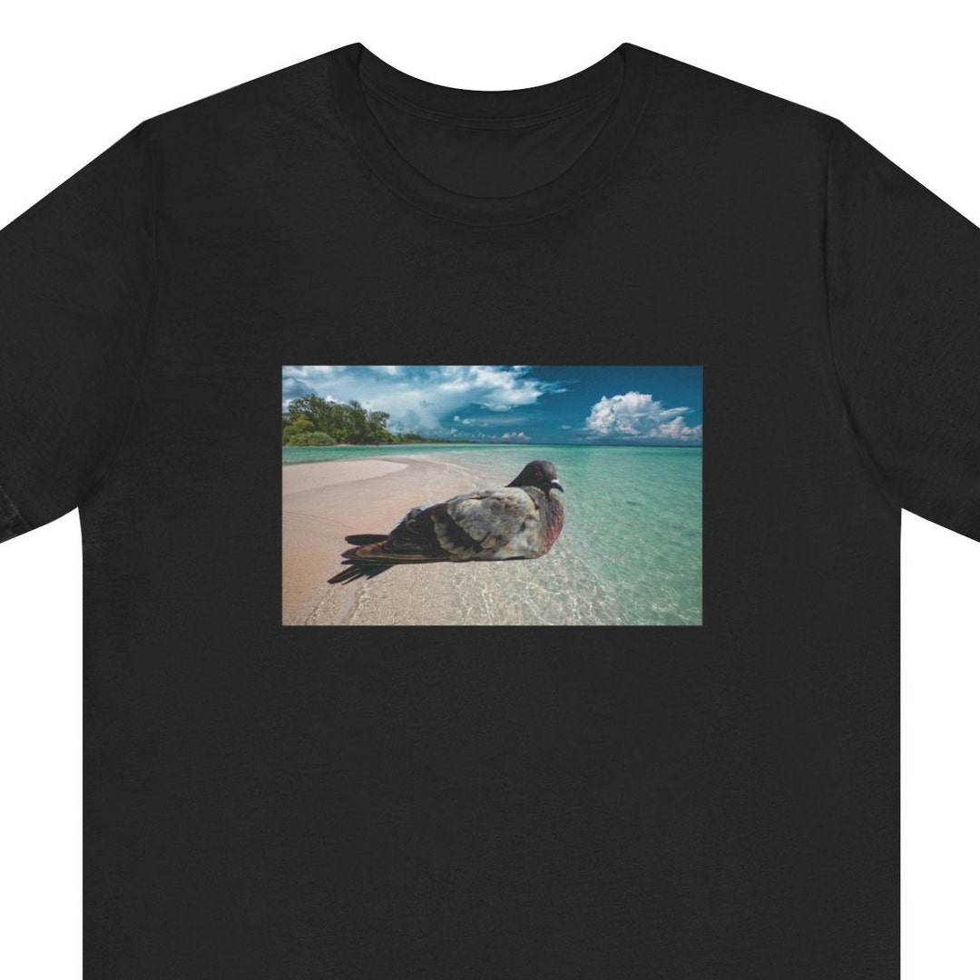 Pigeon Beach Tee, Summer Bird Shirt, Pigeon Lover Shirt, Cute Pigeon ...