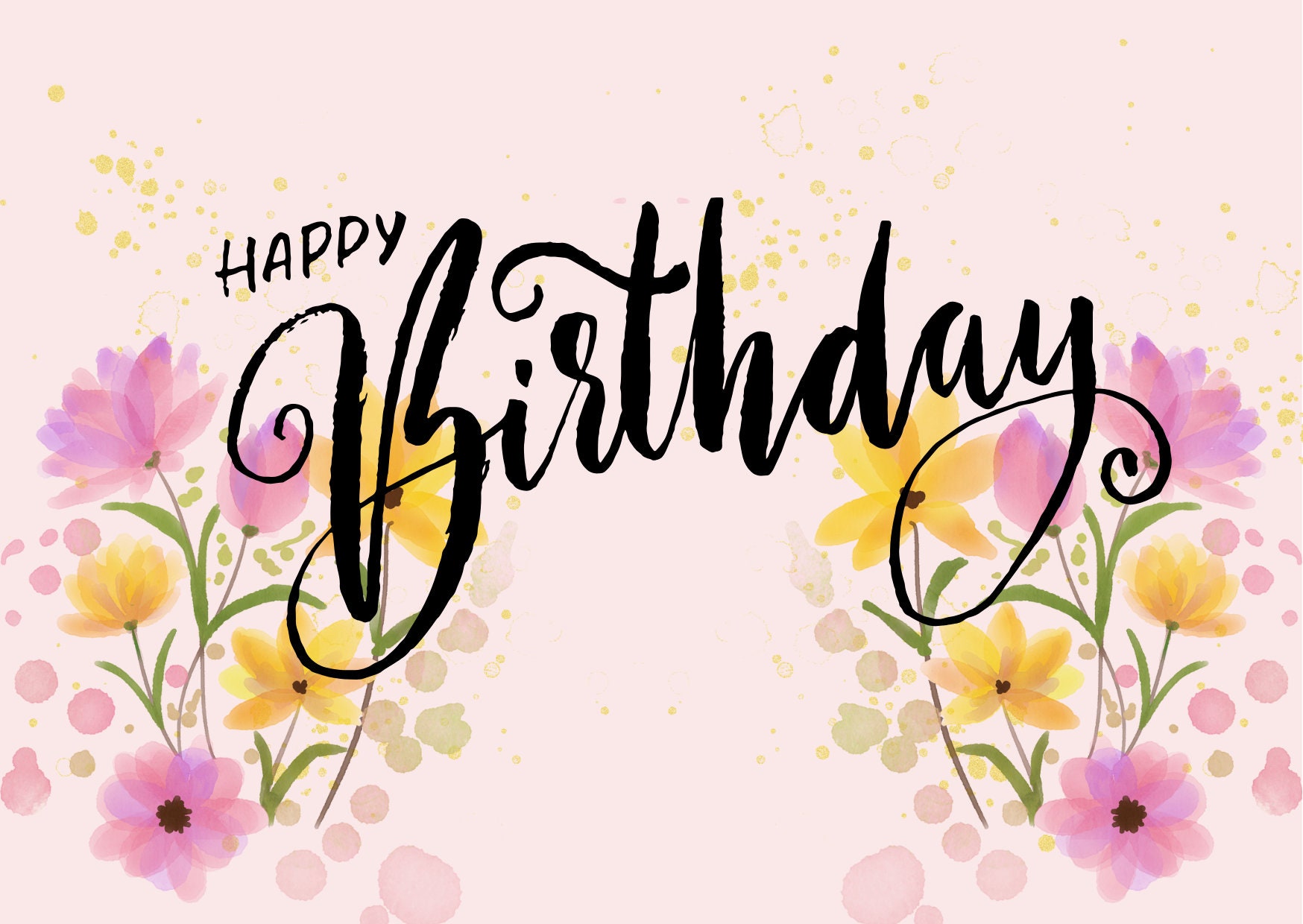 Digital and Printable Birthday Greeting Cards Set of 5 - Etsy