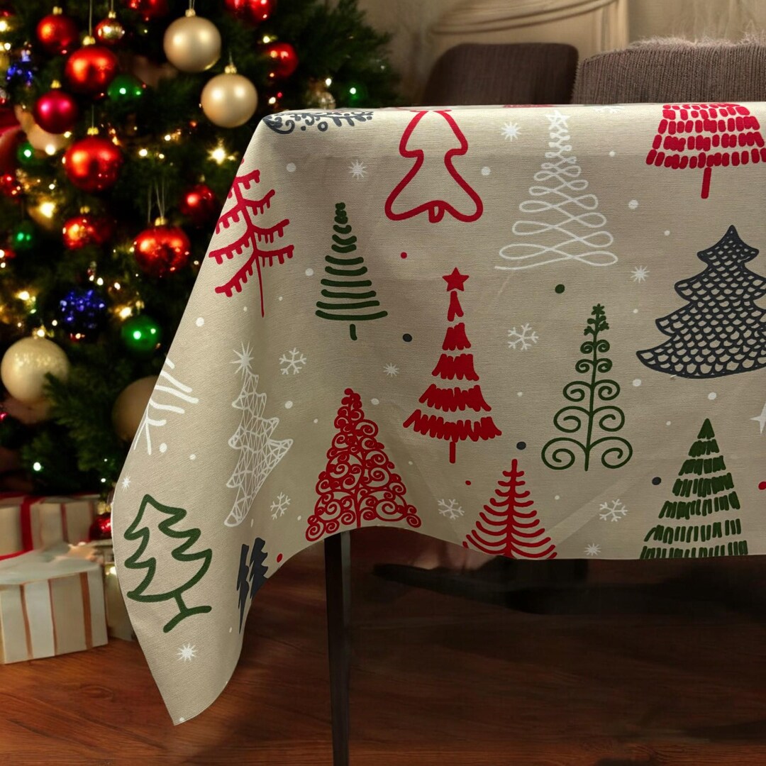 Christmas Tablecloth, Custom Tablecloth, Christmas Gift, Rectangle ...