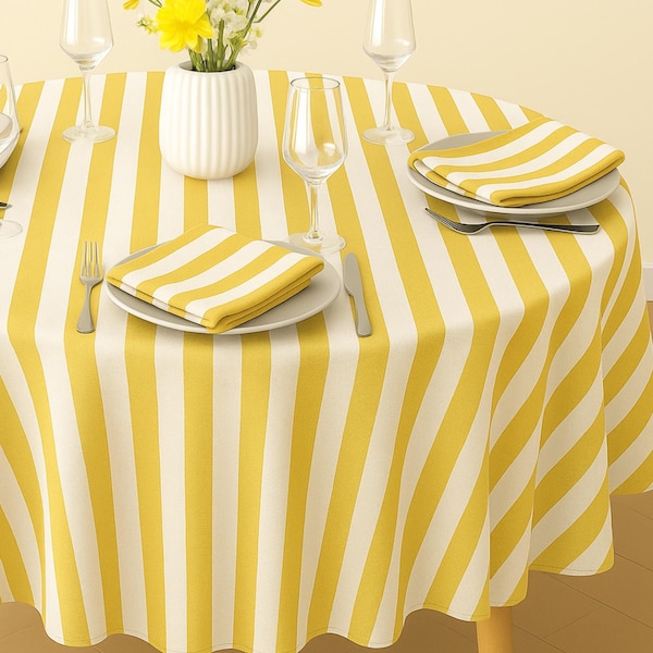 Striped Tablecloth - Etsy
