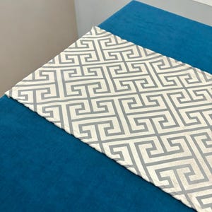 Custom Table Runner, Greek Key Pattern, Velvet Table Runner, Long Table ...