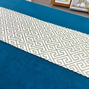 Custom Table Runner, Greek Key Pattern, Velvet Table Runner, Long Table ...