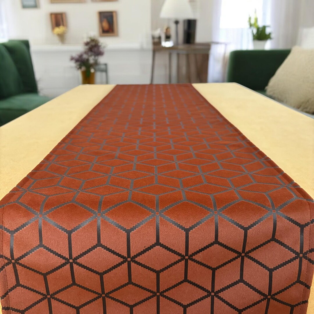 Custom Table Runner, Velvet Table Runner, Modern Table Runner, Wedding ...