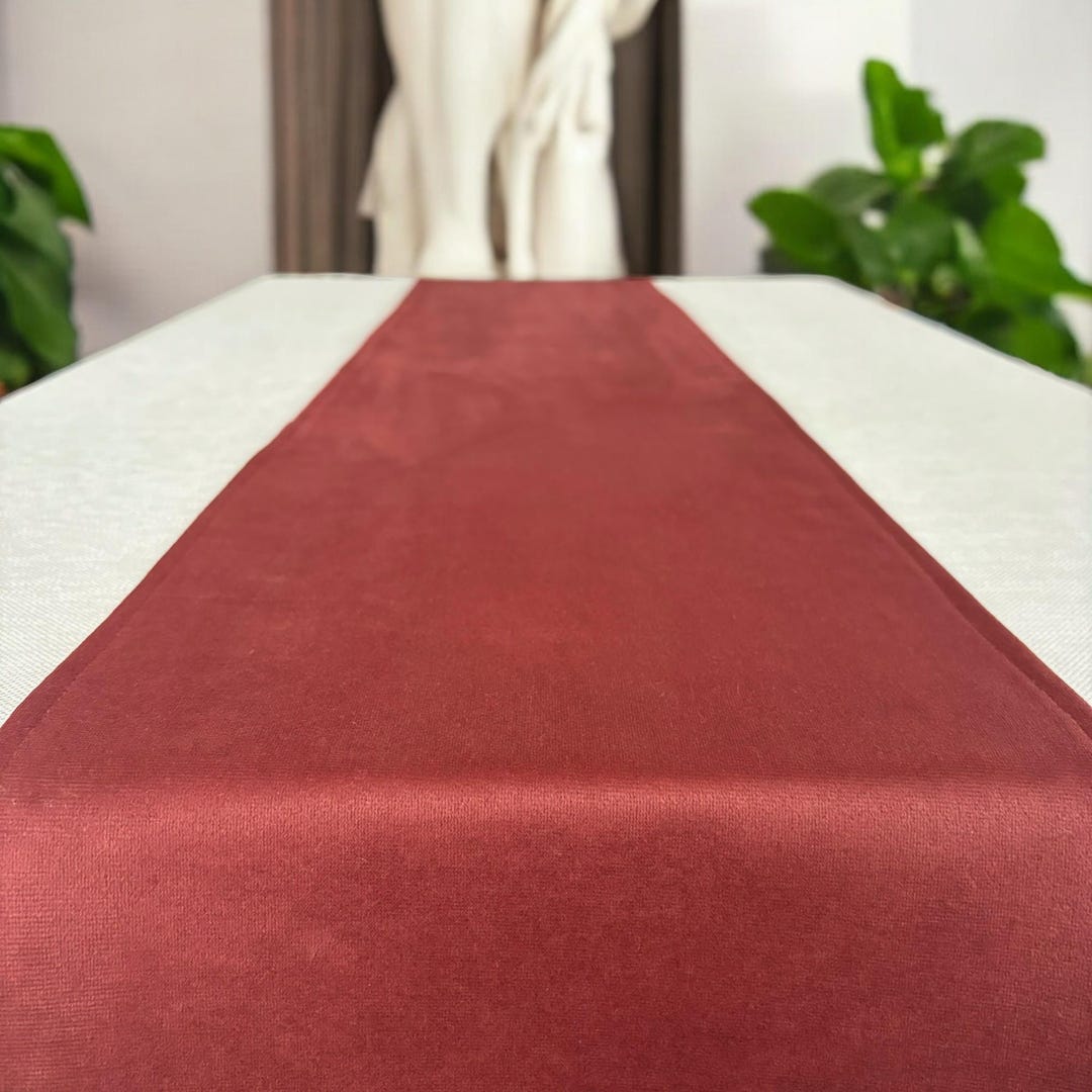 Custom Table Runner, Velvet Table Runner, Modern Table Runner, Wedding ...