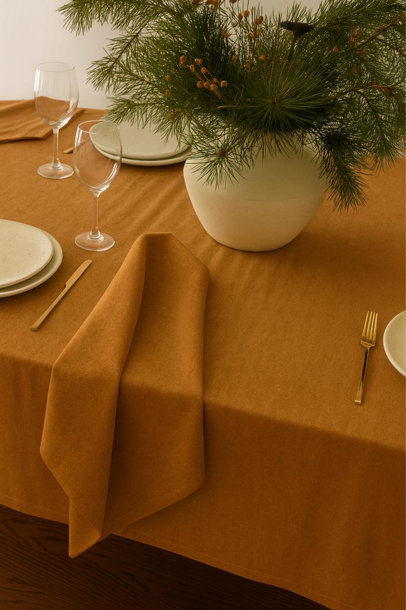Custom Size Solid Velvet Satin Tablecloth | Handmade Wrinkle-resistant ...