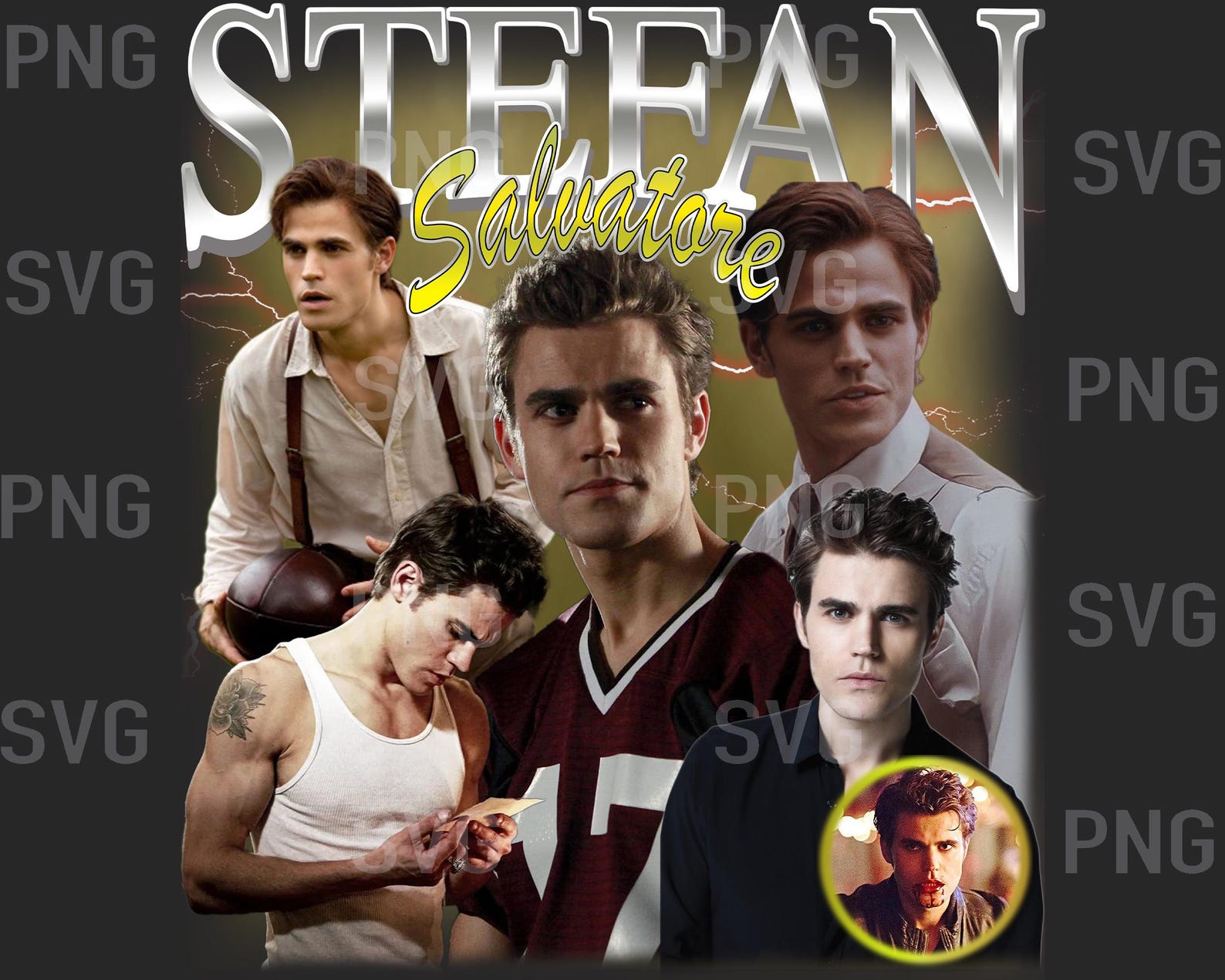 Stefan Salvatore Png , Ready to Print, Printable Design, Hiphop Artist ...