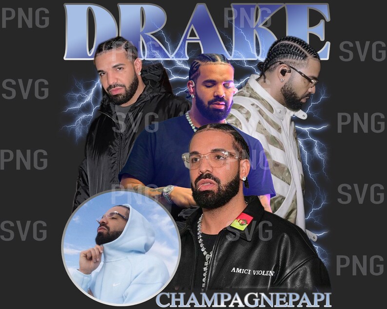 Drake Png , Ready to Print, Printable Design, Hiphop Artist, 90s ...