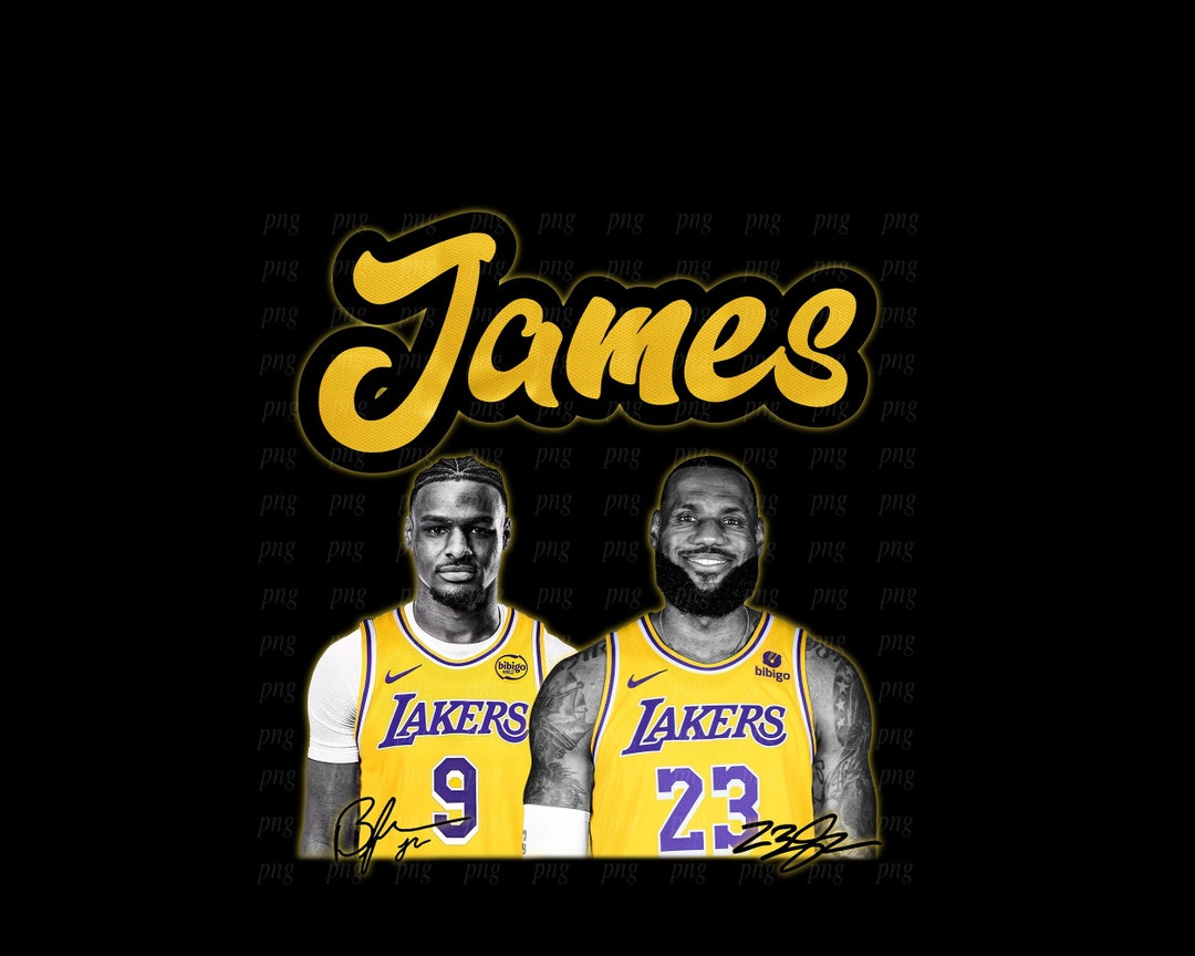 Lebron and Bronny James Png , Ready to Print, Printable Design, Hiphop ...