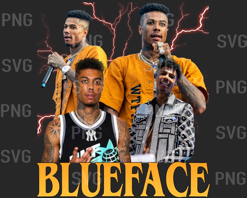 Blueface Png , Ready to Print, Printable Design, Hiphop Artist, 90s ...