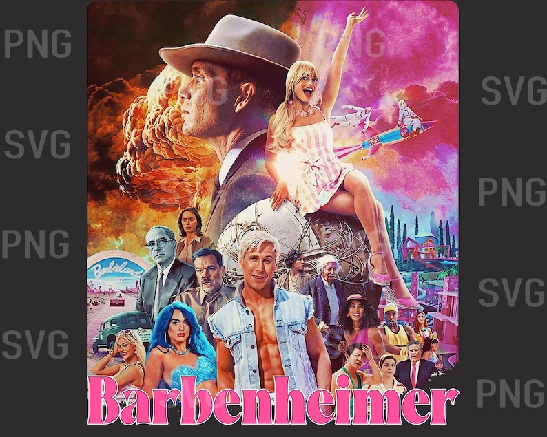 Barbenheimer Png , Ready to Print, Printable Design, Hiphop Artist, 90s ...