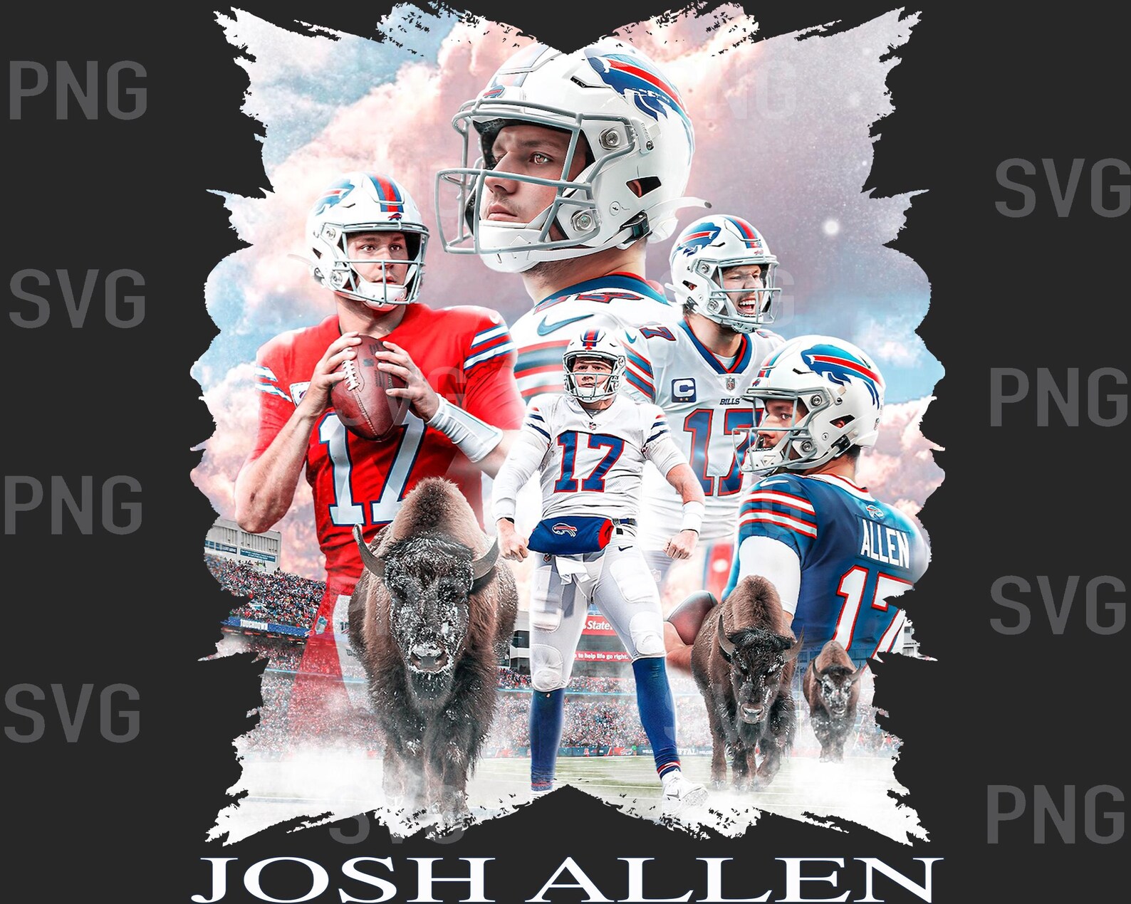 Josh Allen Png , Ready to Print, Printable Design, Hiphop Artist, 90s ...