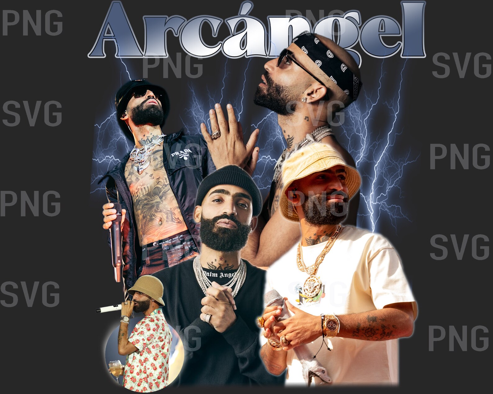 Arcangel Png , Ready to Print, Printable Design, Hiphop Artist, 90s ...