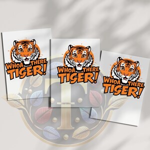 Whoa There, Tiger PNG Digital Download Bold Animal Design High ...