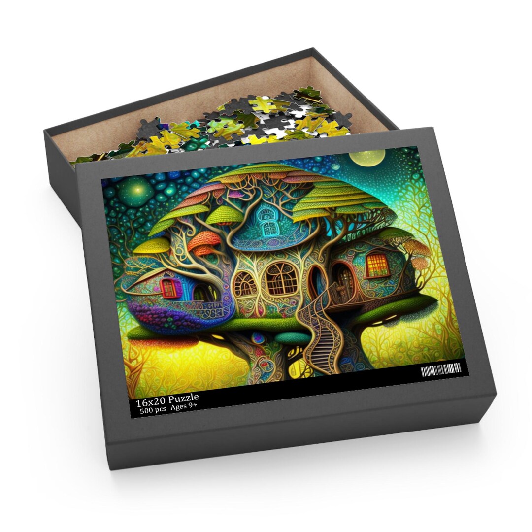 Whimsical Tree House" Puzzle (120, 252, 500-piece) - Etsy