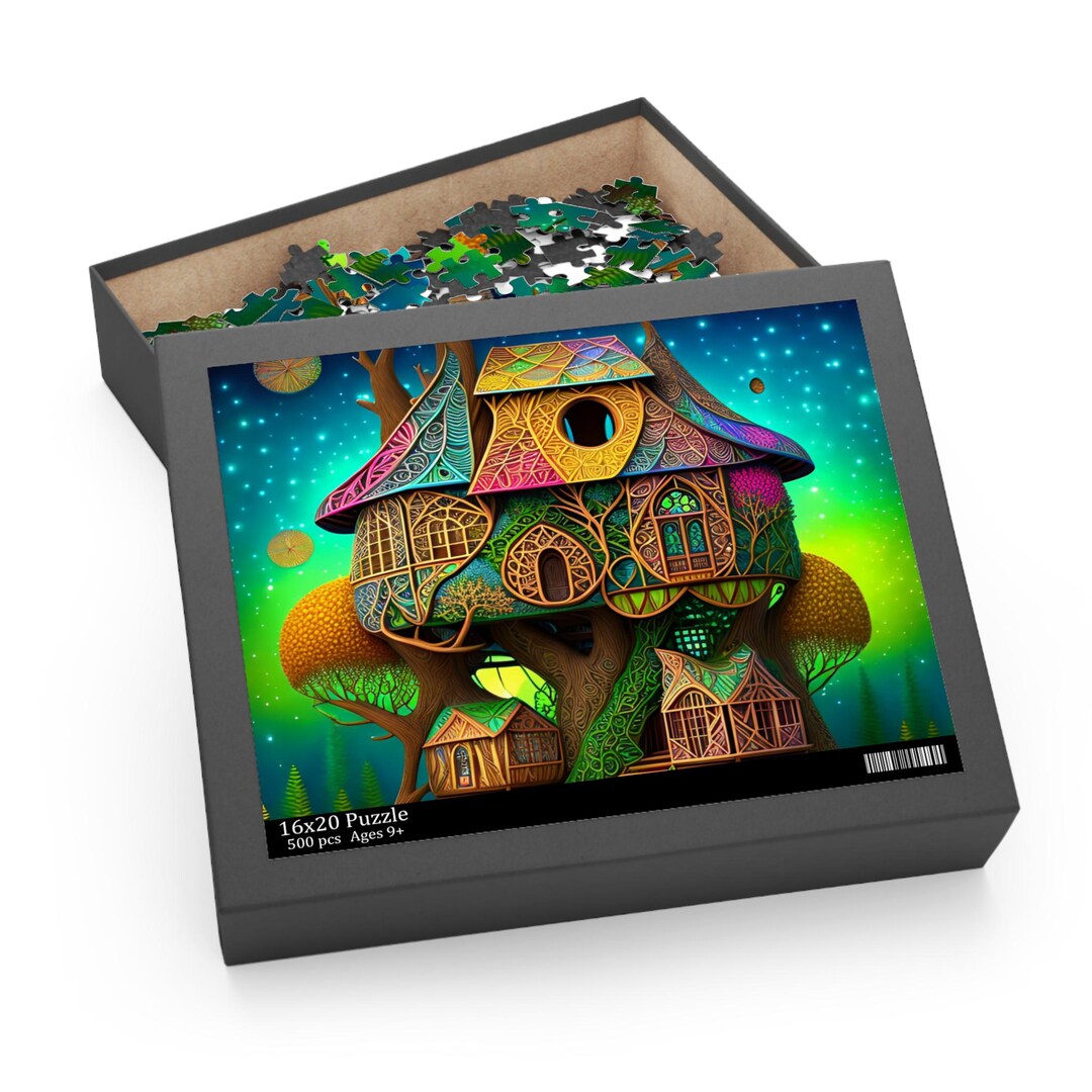 Whimsical Tree House #2, . Puzzle (120, 252, 500-piece) - Etsy