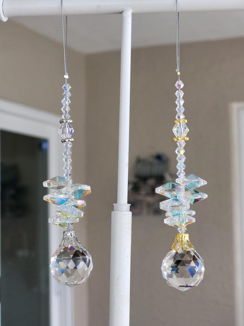 Suncatcher, Custom Made, You Choose the Color, With Silver or Gold Trim ...