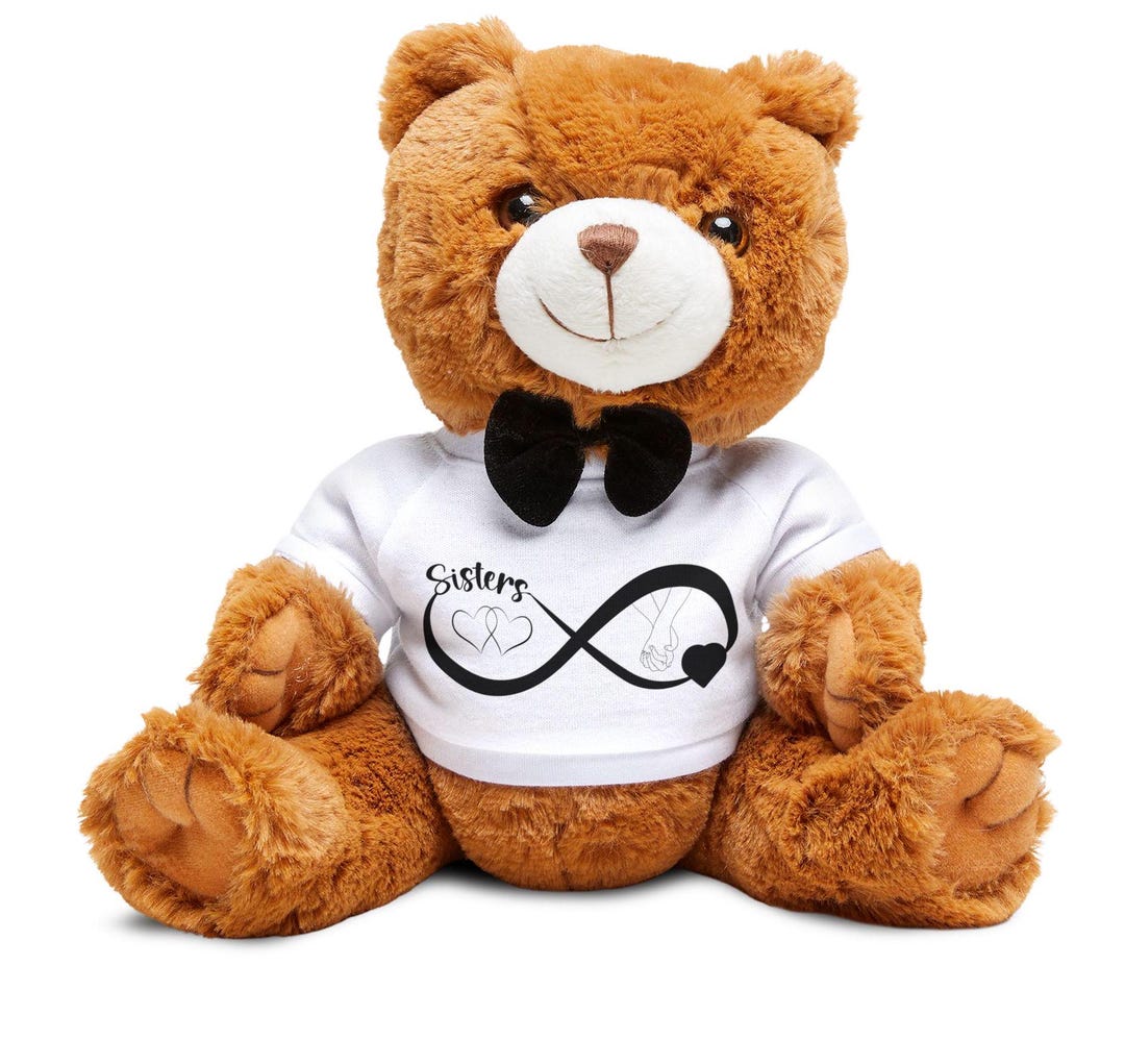Sisters Infinity Symbol Teddy Bear With T-shirt - Etsy