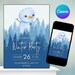 Editable Winter Party Invitation, Snowy Celebration Invite, Winter ...