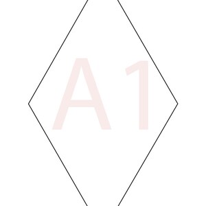 60 Degree Diamond Template, Patchwork PDF Template, Handmade Patchwork Model, Pattern - Etsy