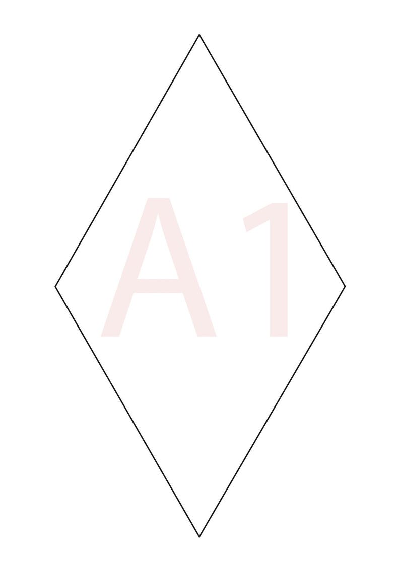 60 Degree Diamond Template, Patchwork PDF Template, Handmade Patchwork Model, Pattern - Etsy