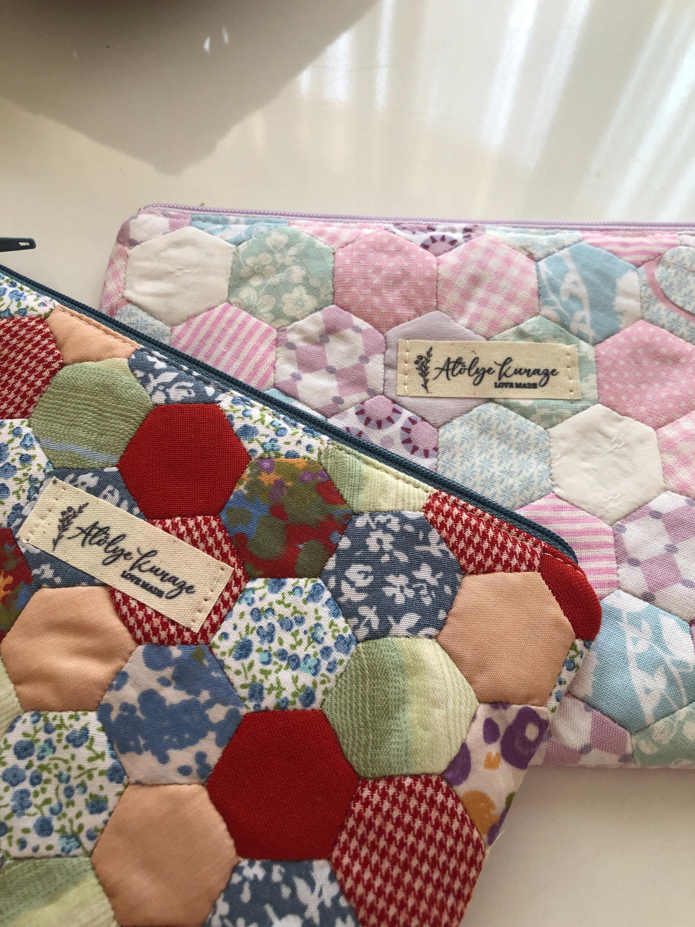Patchwork Wallet PDF Template, Handmade Cotton Quilted Makeup Bag Model ...