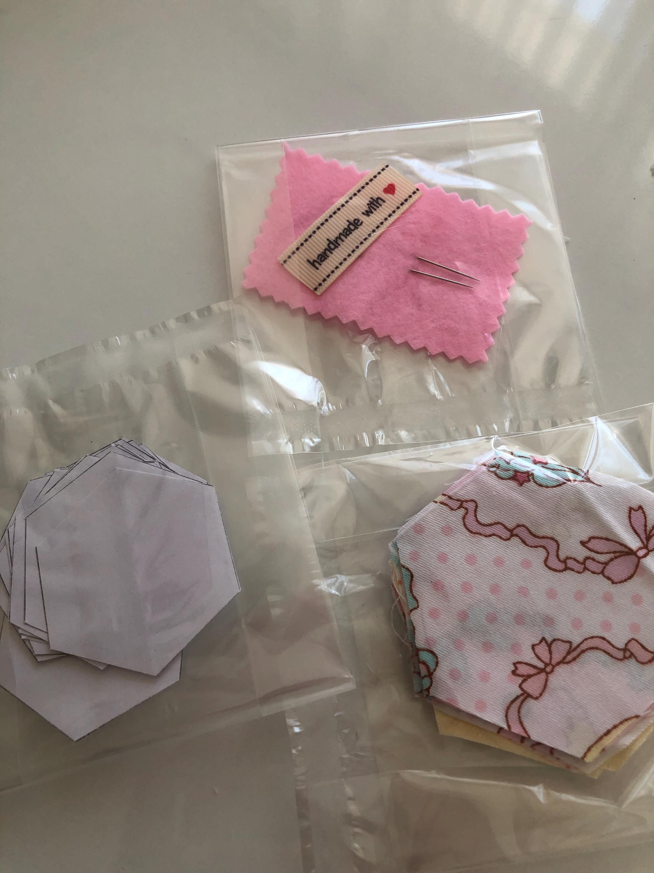 Diy Pink Patchwork Bag Set,do İt Yourself Handmade Cotton Quilted Girls ...