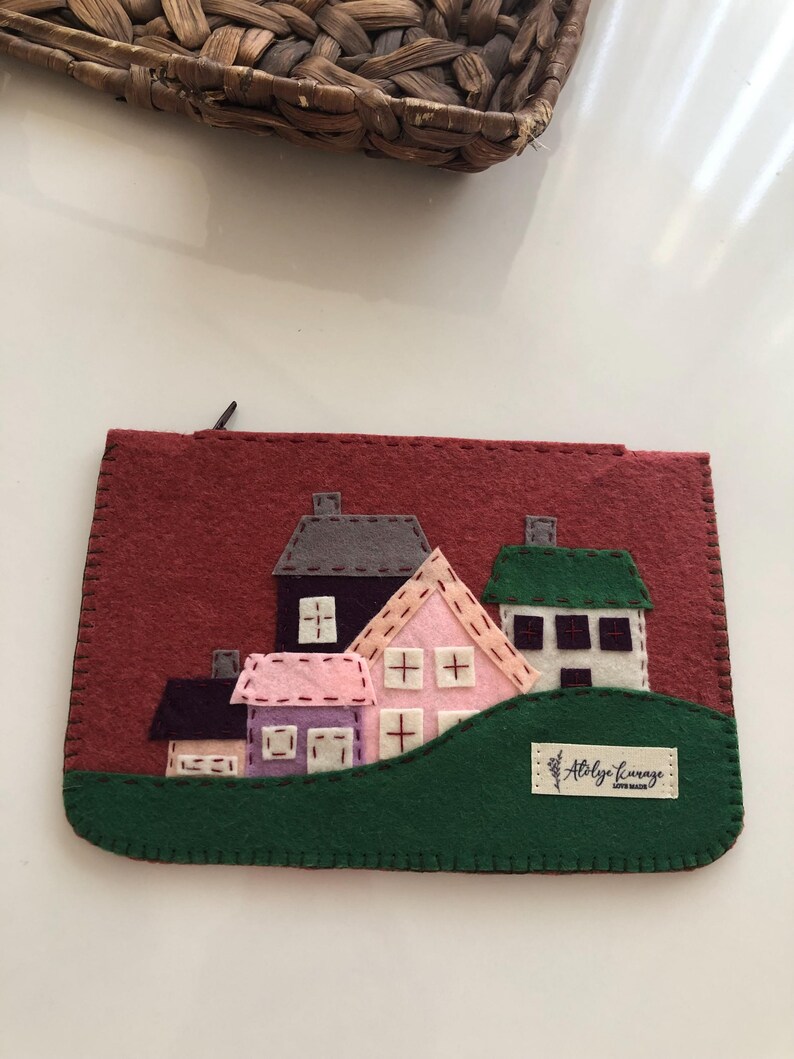Red Felt Mini Wallet ,stylish Purse,choice,bags and Purses,small Wallet ...