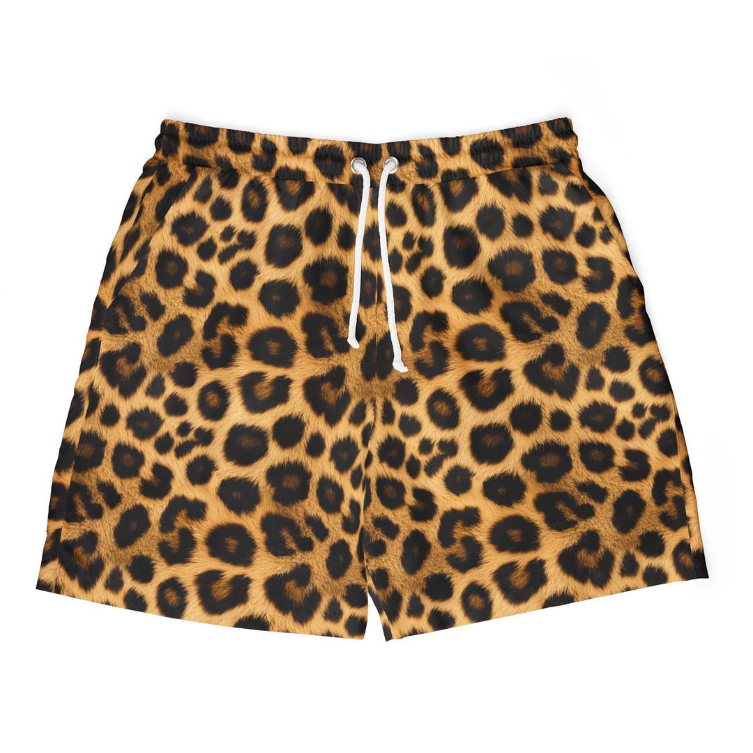 Leopard Print Swim Shorts | Unisex Quick-dry Bathing Suit | Bold Safari ...