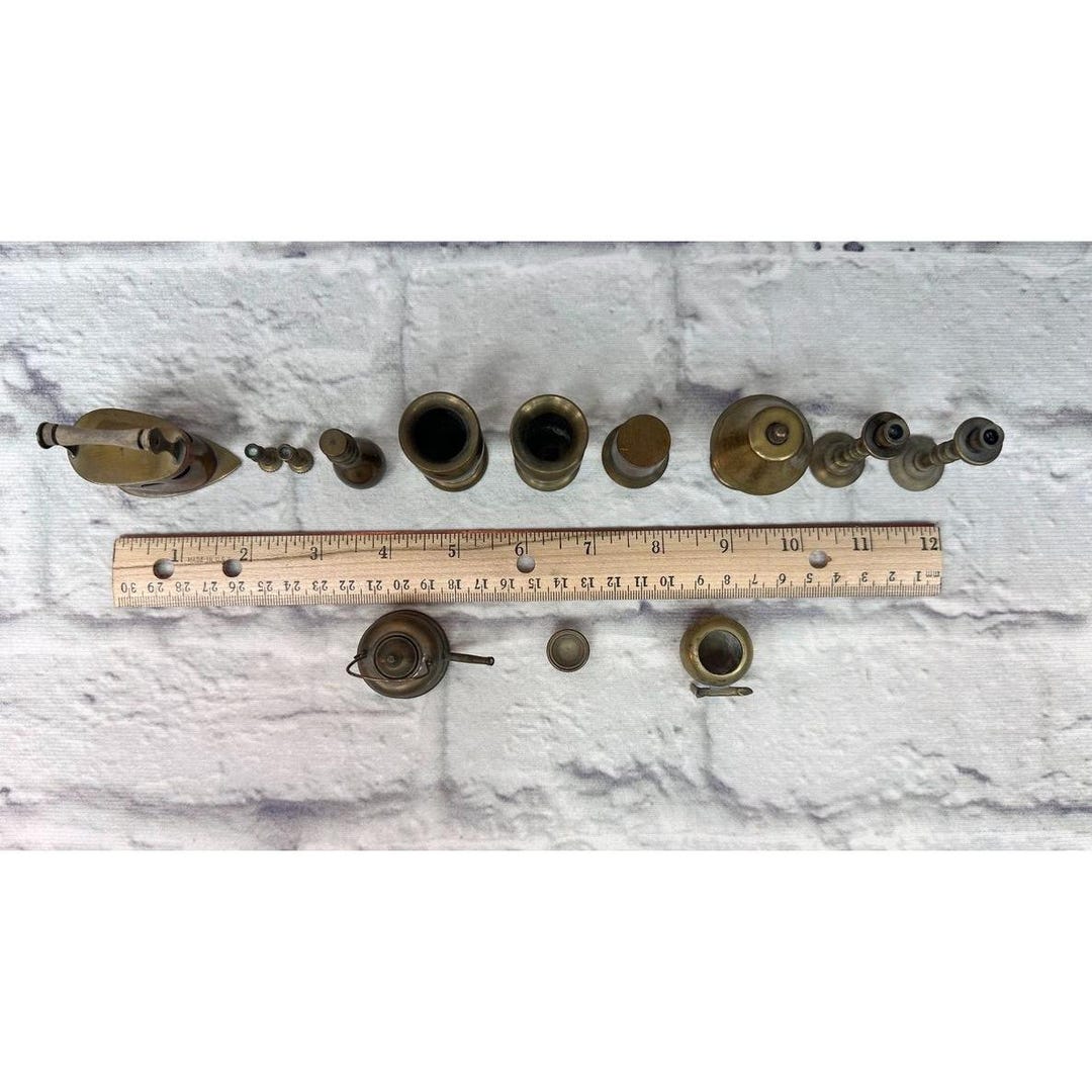 Vtg and Antique Solid Brass Miniatures You Choose Vases, Candlesticks ...