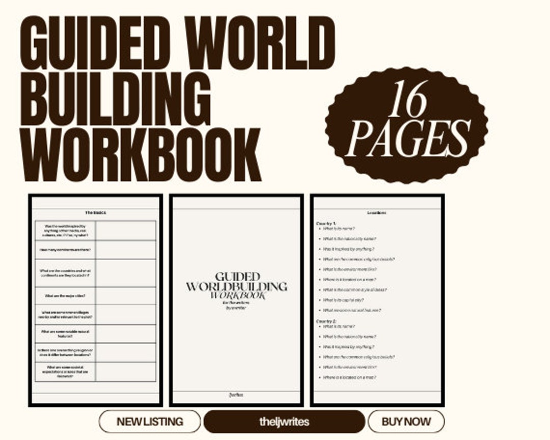 Guided Worldbuilding Workbook - Etsy
