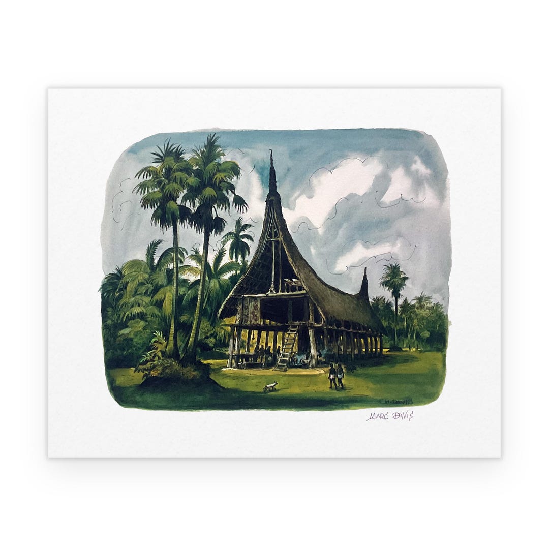 Kanganaman Men’s House - Giclee by Marc Davis - Signed - Etsy
