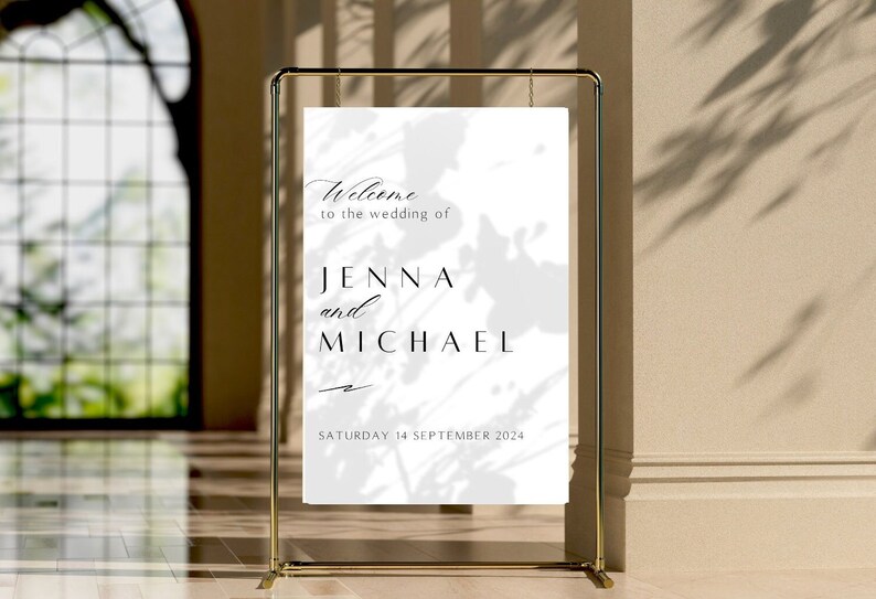 Minimal Wedding Welcome Sign | Engagement | Wedding | Welcome Sign ...