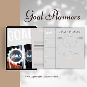 Printable Goal Planner Bundle Daily Weekly Monthly Yearly Goal Second ...