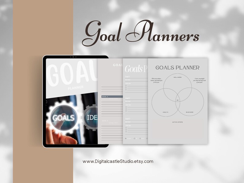 Printable Goal Planner Bundle Daily Weekly Monthly Yearly Goal Second ...