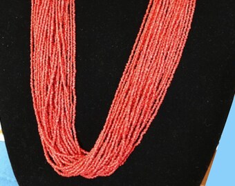 Deep Red Necklace - Etsy